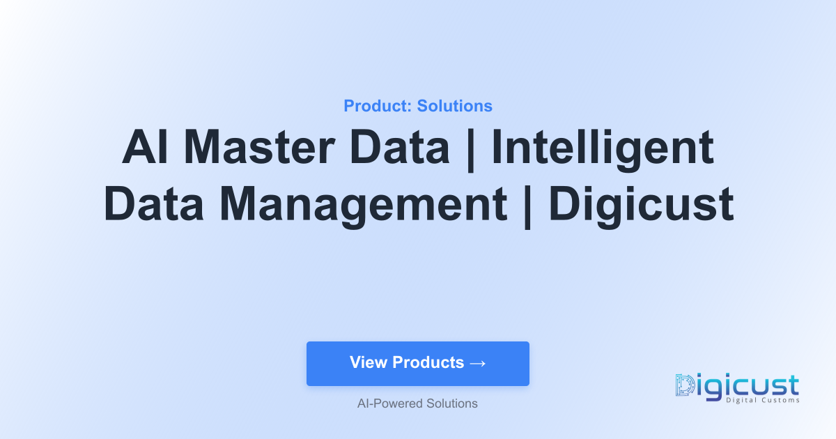 AI Master Data | Intelligent Data Management | Digicust
